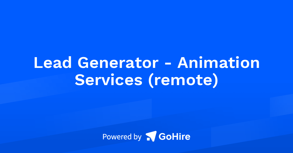 Lead Generator - Animation Services (remote) at Bamboo Works | Jobs at ...