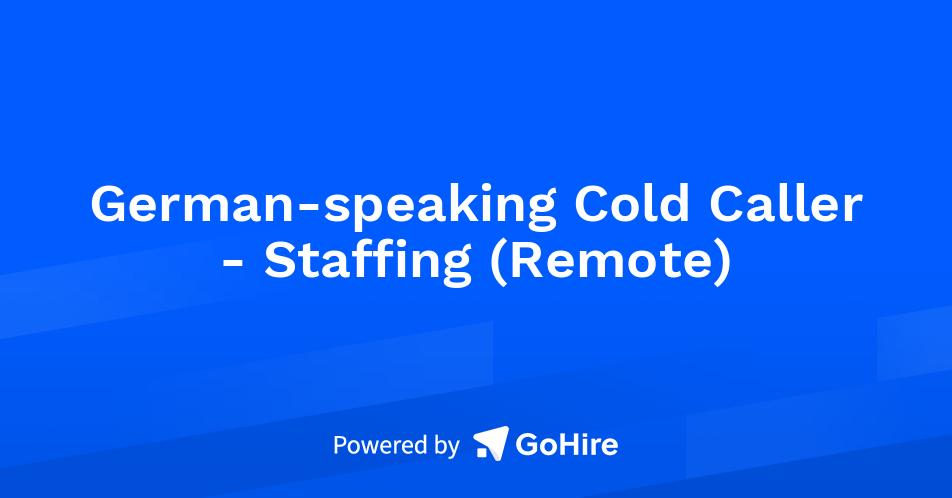 German-speaking Cold Caller - Staffing (Remote) at Bamboo Works | Jobs ...