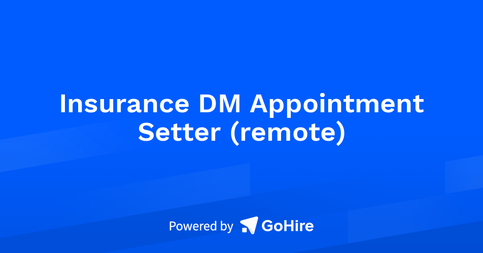 Insurance DM Appointment Setter (remote) at Bamboo Works | Jobs at ...