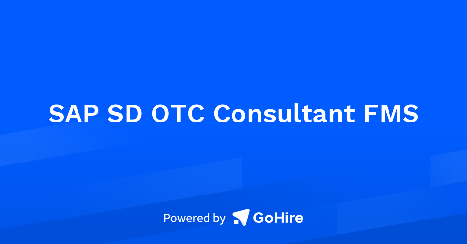 SAP SD OTC Consultant FMS at Venqtel Technology Services Pvt Ltd | Jobs ...