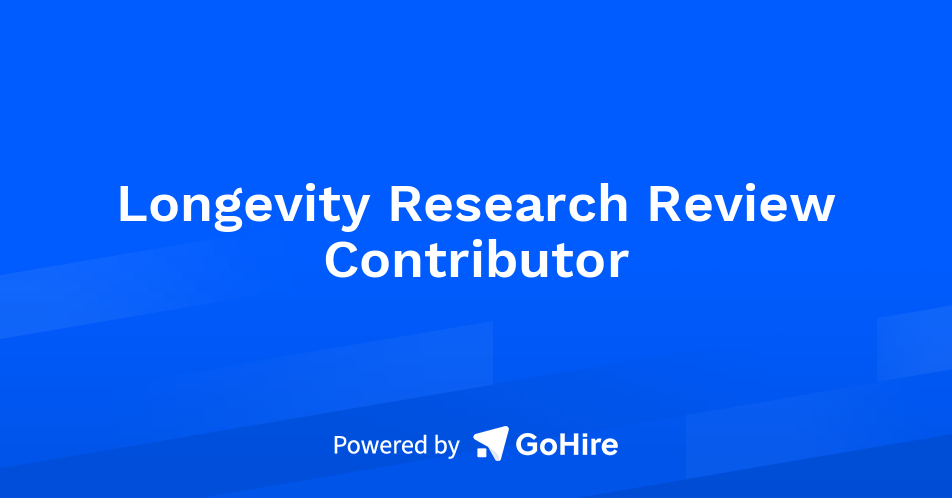 Longevity Research Review Contributor at Healthspan | Jobs at Healthspan