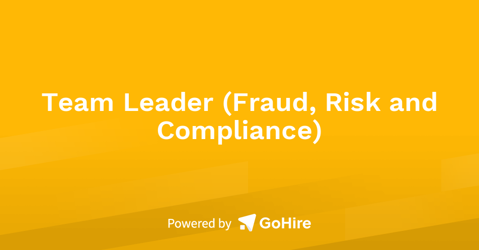Team Leader (Fraud, Risk and Compliance) at Pockit | Jobs at Pockit