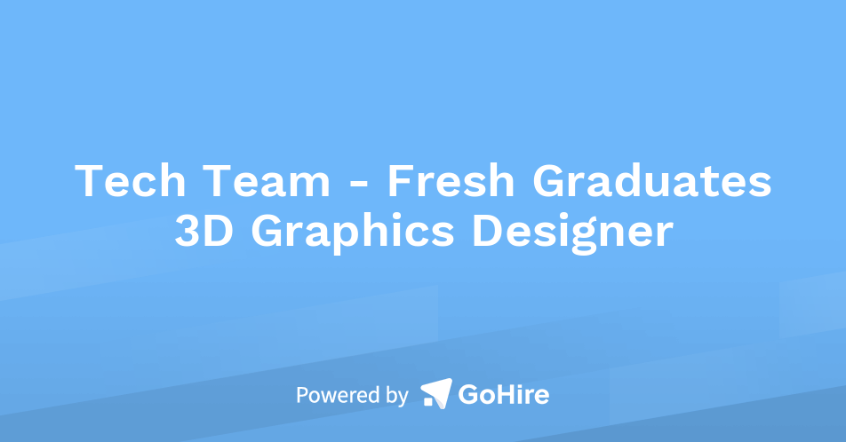 Tech Team - Fresh Graduates 3D Graphics Designer at hybytes | Jobs at ...