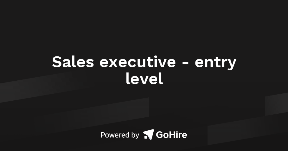 Sales executive - entry level at 0.0 Associates LTD | Jobs at 0.0 ...