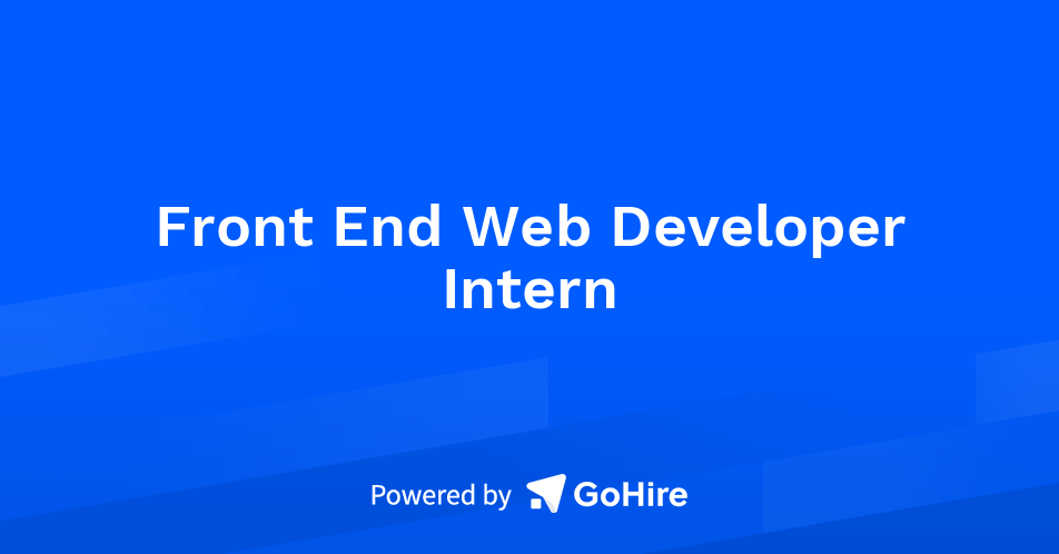 Front End Web Developer Intern at PierSight | Jobs at PierSight