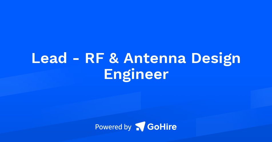 Lead - RF & Antenna Design Engineer at PierSight | Jobs at PierSight