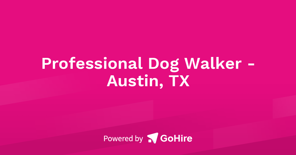 Professional Dog Walker - Austin, TX at Flamingo | Jobs at Flamingo