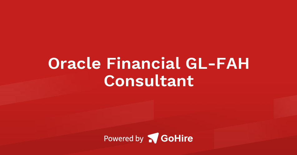 Oracle Financial GL-FAH Consultant at Compunet Connections | Jobs at ...