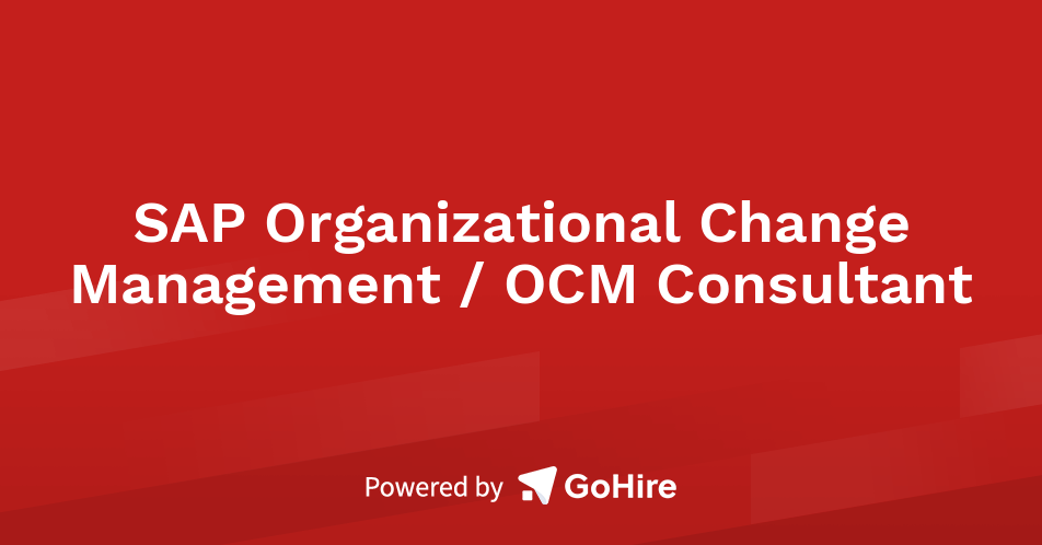 SAP Organizational Change Management / OCM Consultant at Compunet ...