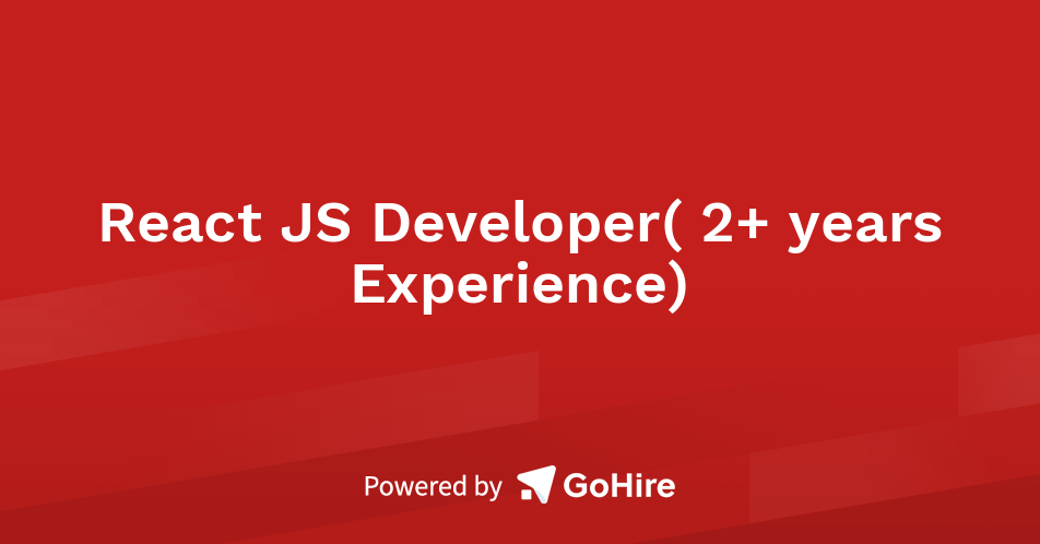 React JS Developer( 2+ years Experience) at Compunet Connections | Jobs ...