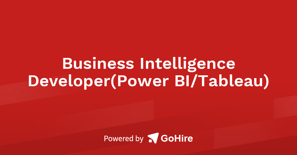 Business Intelligence Developer(Power BI/Tableau) at Compunet ...