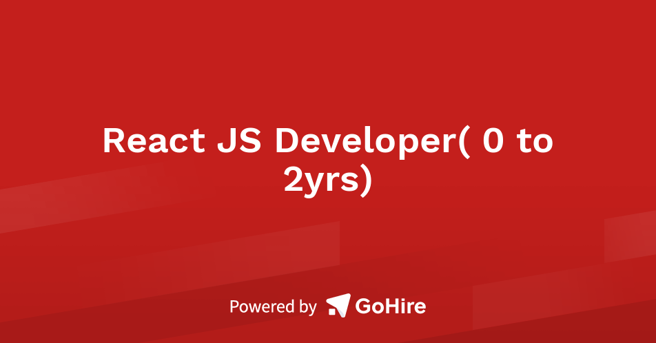 React JS Developer( 0 to 2yrs) at Compunet Connections | Jobs at ...