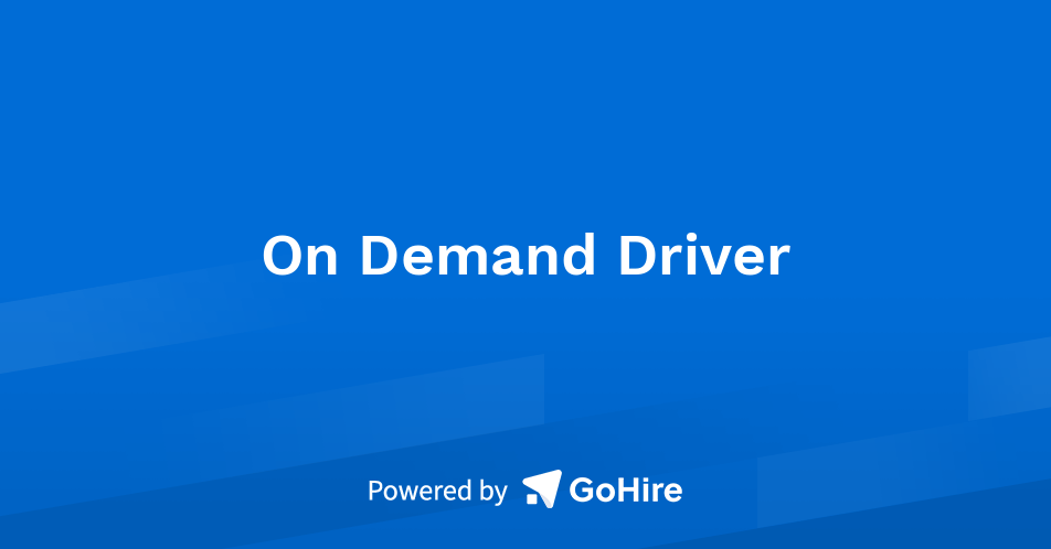 On Demand Driver at Curenta | Jobs at Curenta