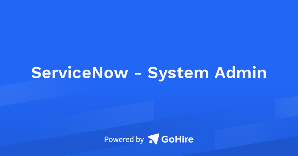 ServiceNow - System Admin at Proziod Analytics | Jobs at Proziod Analytics