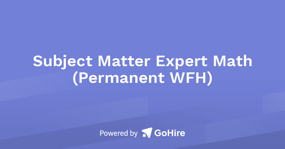 Subject Matter Expert Math (Permanent WFH) at Edwisely | Jobs at Edwisely