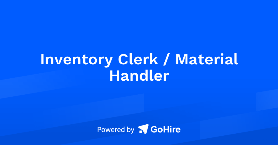 Inventory Clerk / Material Handler at OPTECH | Jobs at OPTECH