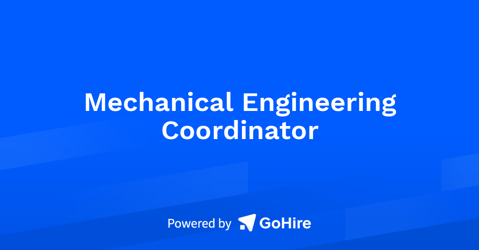 Mechanical Engineering Coordinator at MPW Engineering | Jobs at MPW ...