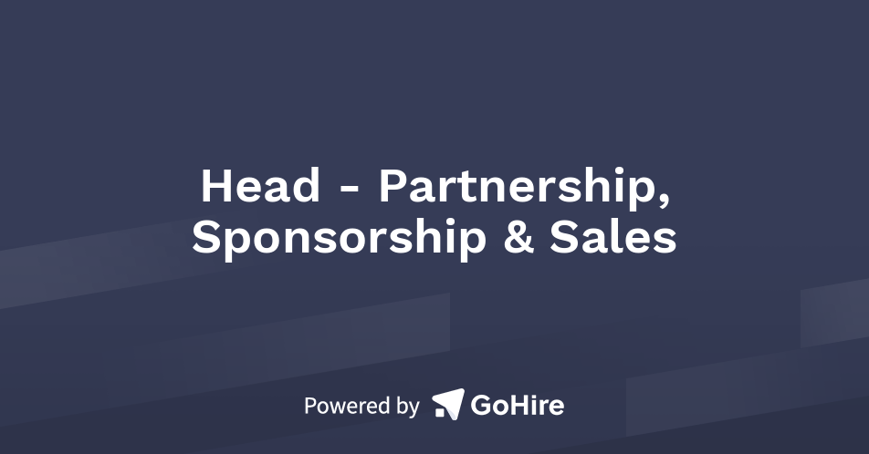 Head - Partnership, Sponsorship & Sales at TEDxGateway | Jobs at ...