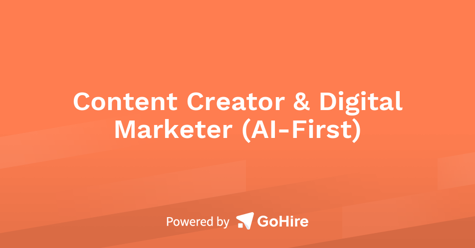 Content Creator & Digital Marketer (AI-First) at Hy Digital | Jobs at ...