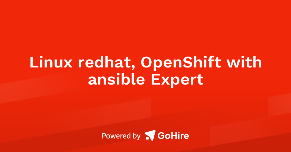 Linux redhat, OpenShift with ansible Expert at Resemble Systems | Jobs ...