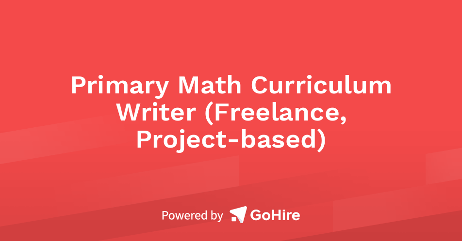 Primary Math Curriculum Writer (Freelance, Project-based) at The Pique ...