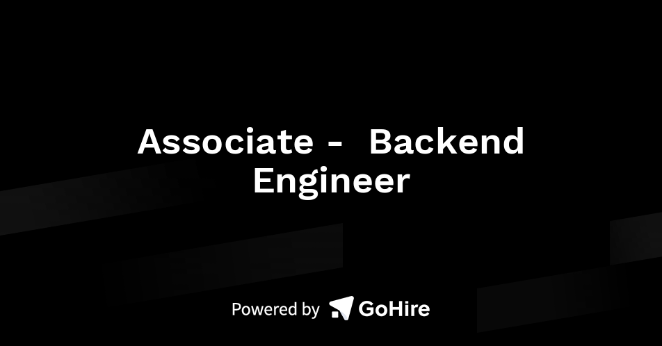 Associate - Backend Engineer at Outbox.vc | Jobs at Outbox.vc