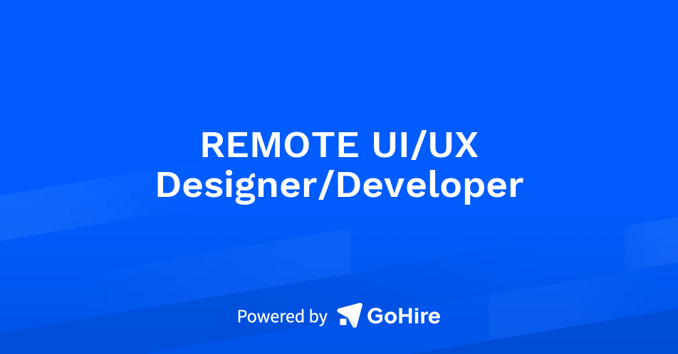 REMOTE UI/UX Designer/Developer at GKA | Jobs at GKA