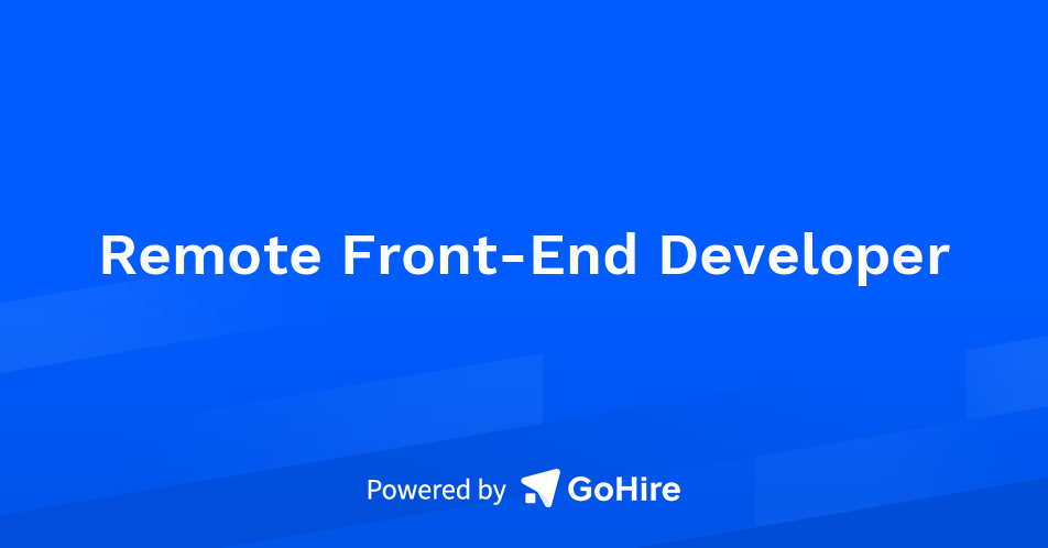 Remote Front-End Developer at GKA | Jobs at GKA