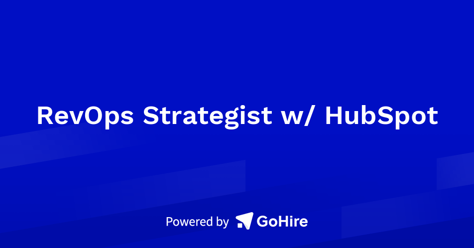 RevOps Strategist w/ HubSpot at MAN Digital | Jobs at MAN Digital