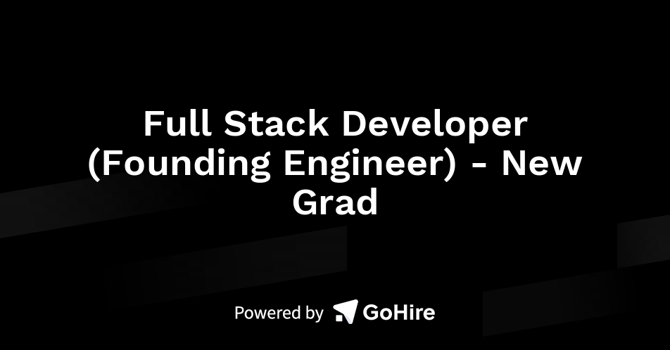Full Stack Developer (Founding Engineer) - New Grad at Meetsta | Jobs at Meetsta