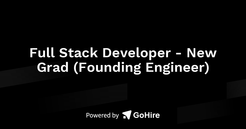 Full Stack Developer - New Grad (Founding Engineer) at Meetsta | Jobs at Meetsta