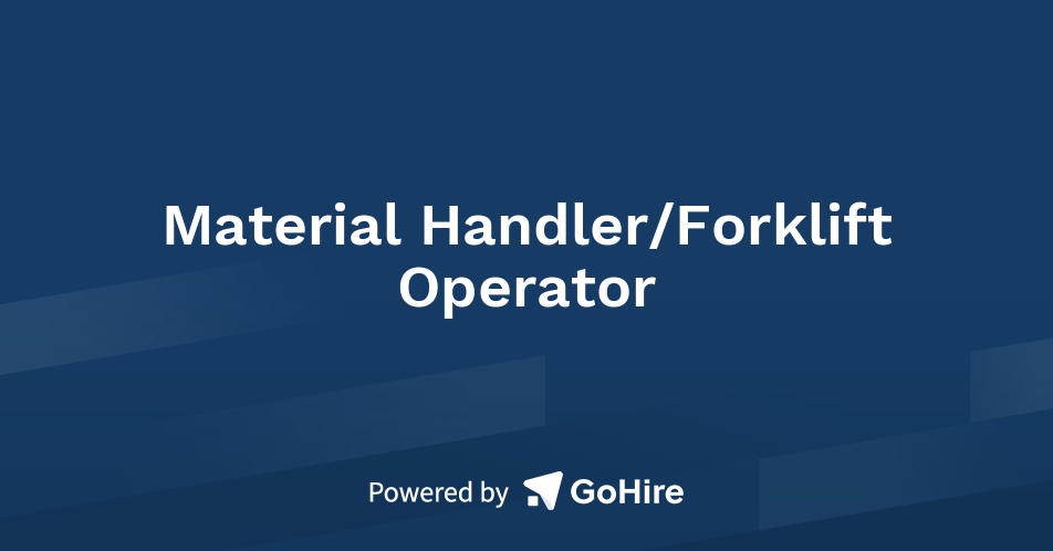 Material Handler/Forklift Operator at Gillfor Distribution | Jobs at ...