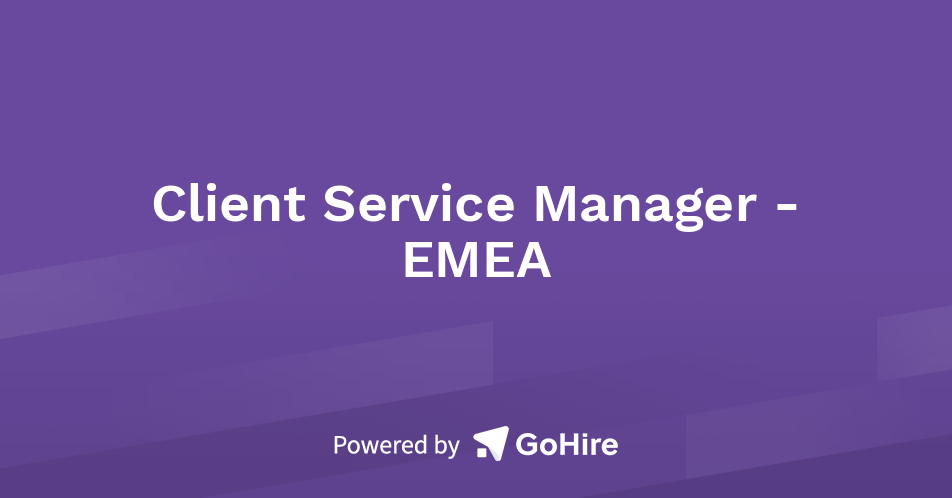 Client Service Manager - EMEA at TGM Research | Jobs at TGM Research