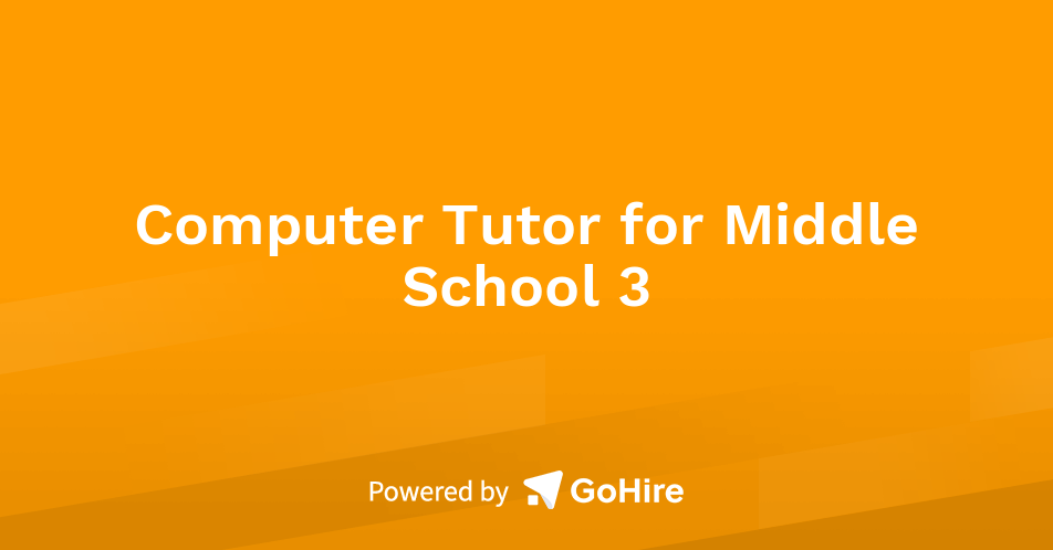 Computer Tutor for Middle School 3 at Cudy Pte. Ltd. | Jobs at Cudy Pte. Ltd.