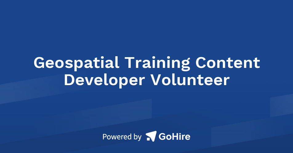 Geospatial Training Content Developer Volunteer At Mapaction Jobs At Mapaction