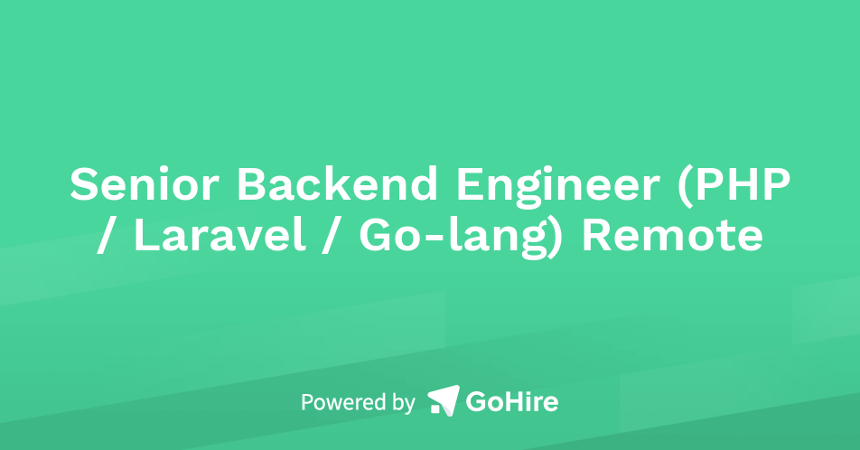 Senior Backend Engineer (PHP / Laravel / Go-lang) Remote at YourParkingSpace | Jobs at ...