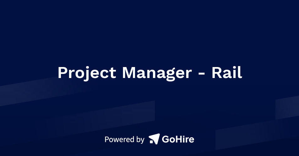 Project Manager - Rail at Tended | Jobs at Tended