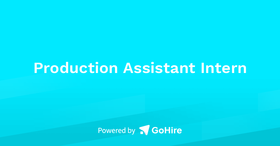 Production Assistant Intern at Humanitarian Operations | Jobs at ...