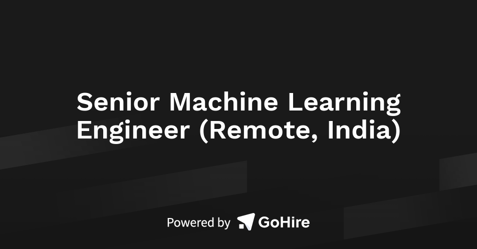 Senior Machine Learning Engineer (Remote, India) at Taffi | Jobs at Taffi