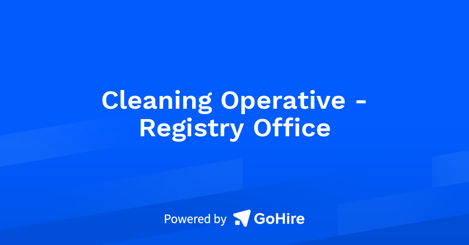 Cleaning Operative - Registry Office at Bristol Waste Company | Jobs at ...