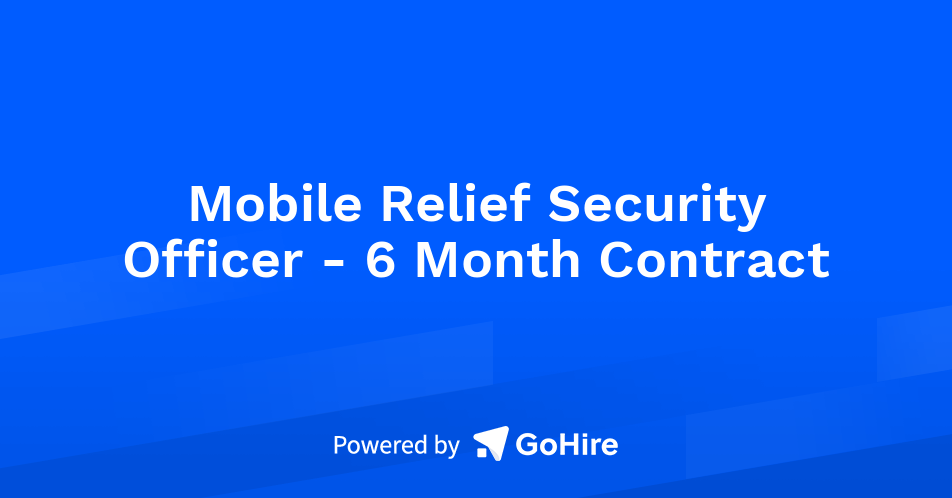 Mobile Relief Security Officer - 6 Month Contract at Bristol Waste ...