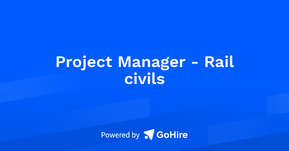 Project Manager - Rail civils at enable-infrastructure | Jobs at enable ...