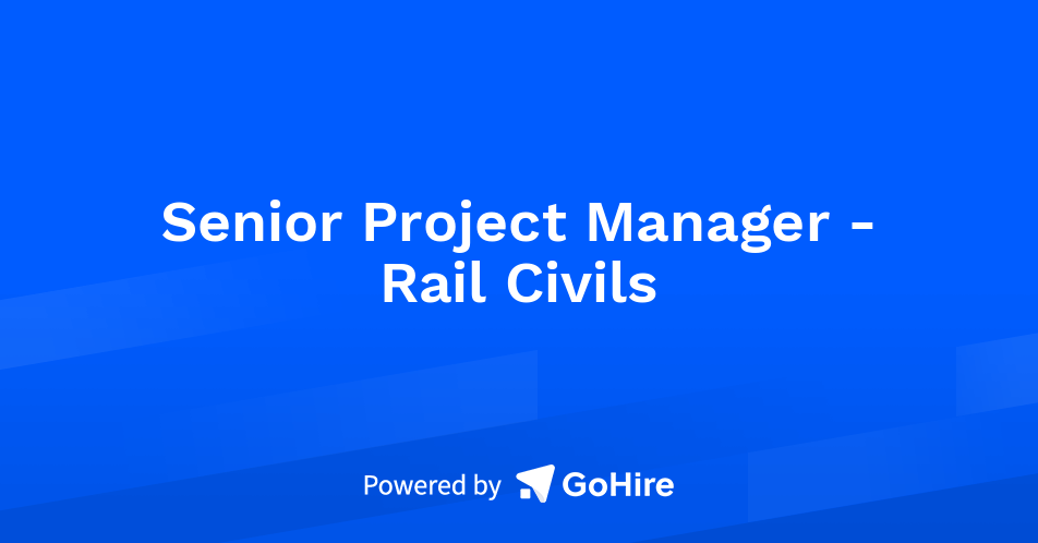Senior Project Manager - Rail Civils at enable-infrastructure | Jobs at ...