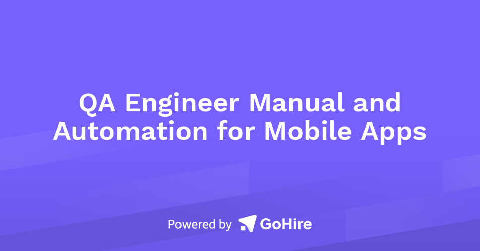 Qa Engineer Manual And Automation For Mobile Apps At Oneseven Tech 9284