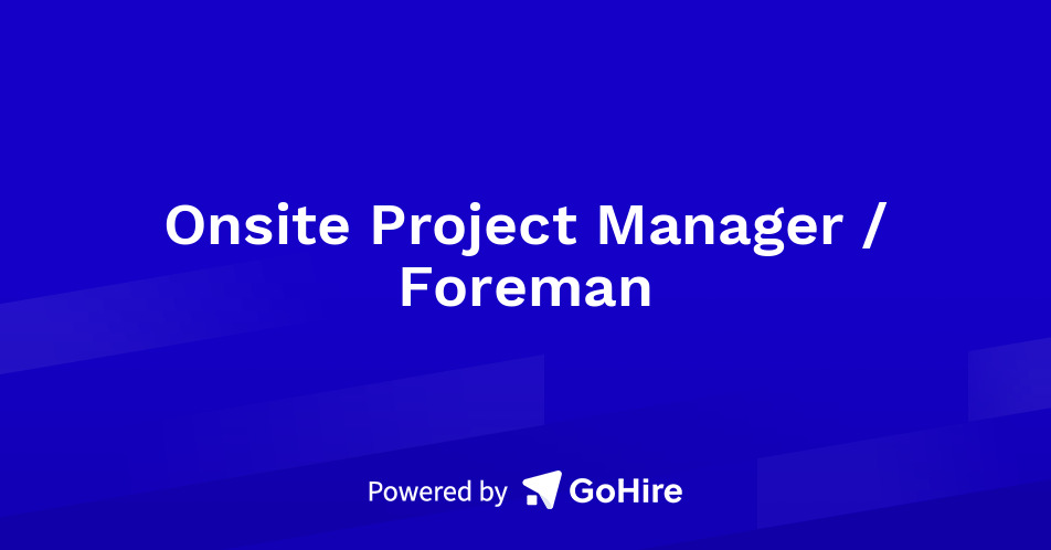 Onsite Project Manager / Foreman at Garcia Roofing | Jobs at Garcia Roofing