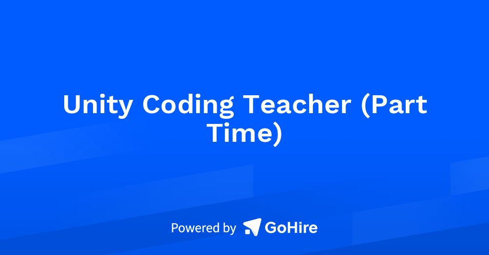 Unity Coding Teacher (Part Time) at Concorde Education | Jobs at ...