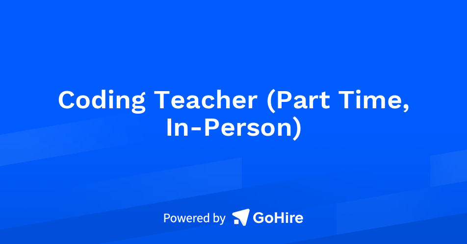Coding Teacher (Part Time, In-Person) at Concorde Education | Jobs at Concorde Education
