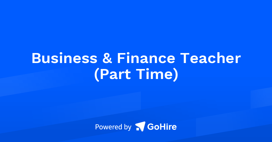 Business & Finance Teacher (Part Time) at Concorde Education | Jobs at ...