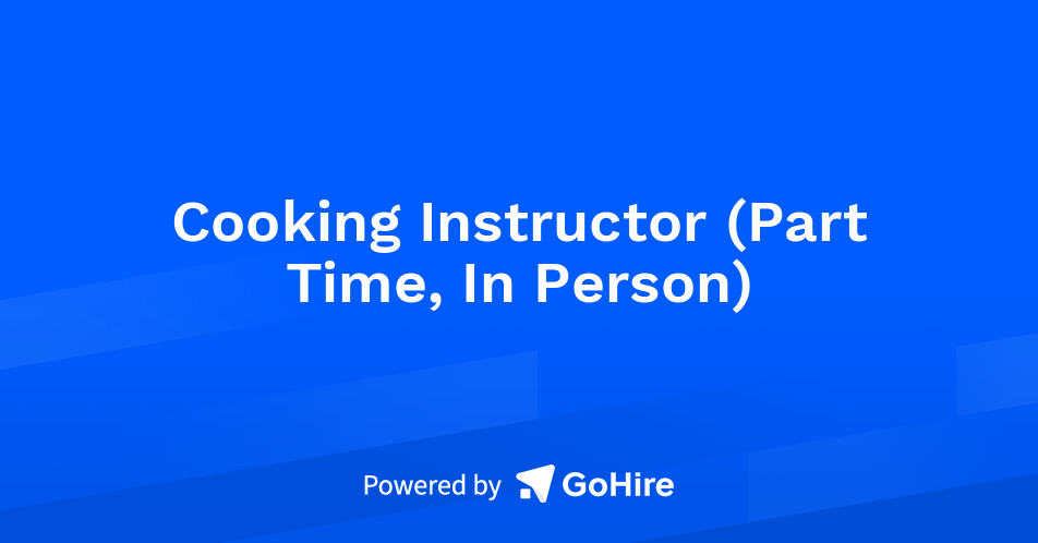 Cooking Instructor (Part Time, In Person) at Concorde Education | Jobs ...