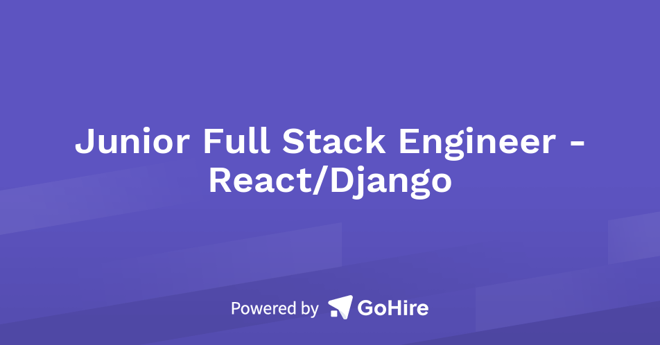 Junior Full Stack Engineer - React/Django at Practical DevSecOps | Jobs at Practical DevSecOps